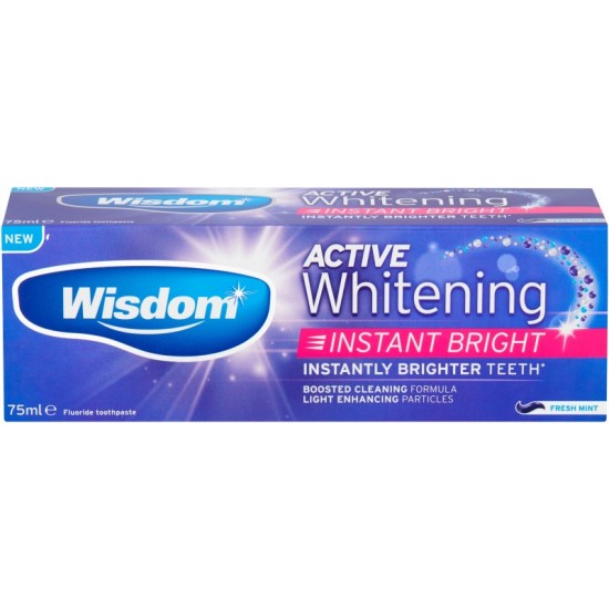 Wisdom Active Whitening Instant Bright Toothpaste 75ml Toothpaste